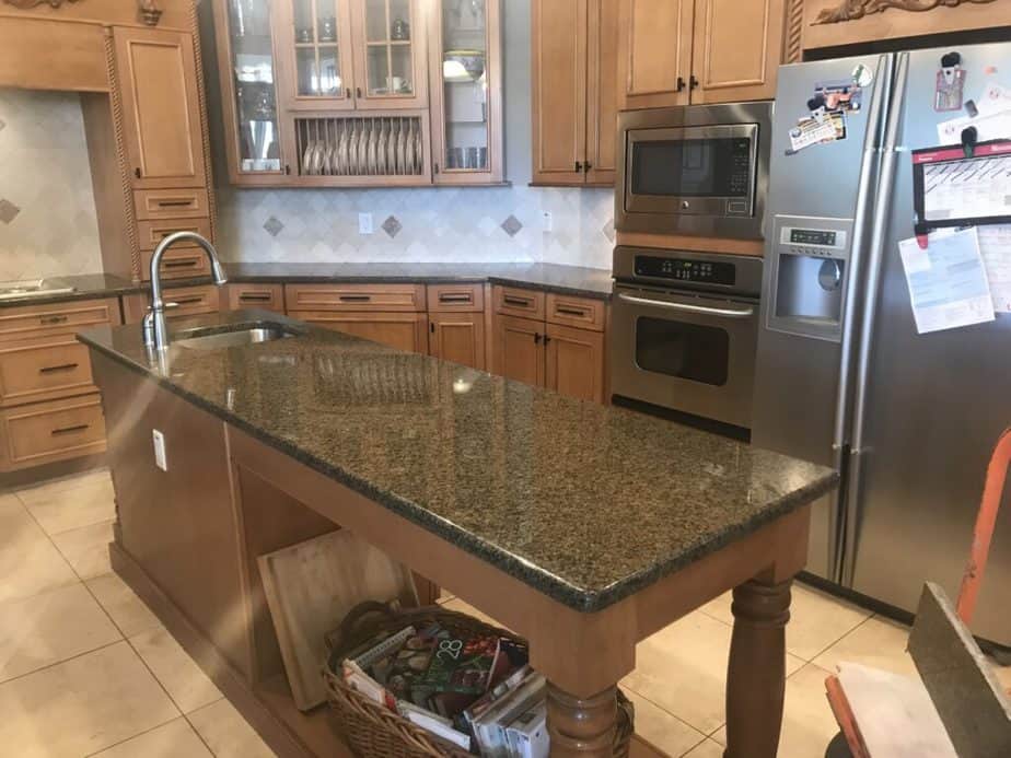 Wood Cabinets White Counter: Renovation • Updating 2000s kitchen