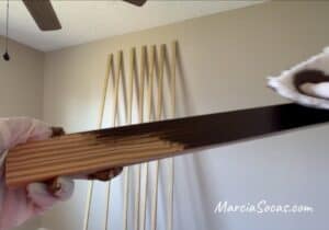 Modern Easy DIY Wood Slat Wall with LED Lights • Marcia Socas