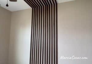 Modern Easy DIY Wood Slat Wall with LED Lights • Marcia Socas