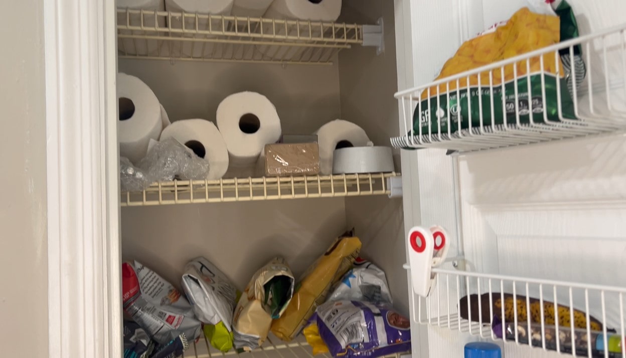 DIY Small Pantry Makeover Using Peel and Stick Tiles • Marcia Socas