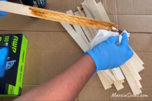 How to make an easy DIY Wood Accent Wall [with wood shims] • Marcia Socas
