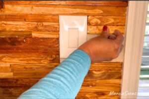 How to make an easy DIY Wood Accent Wall [with wood shims] • Marcia Socas